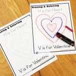 Tracing Hearts for a fun Valentine Activity - Projects for Preschoolers